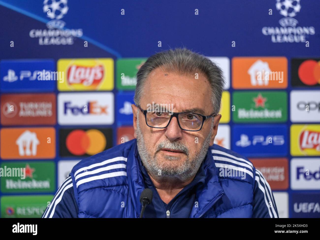 Coach Ante Cacic during press conference of Dinamo Zagreb before ...