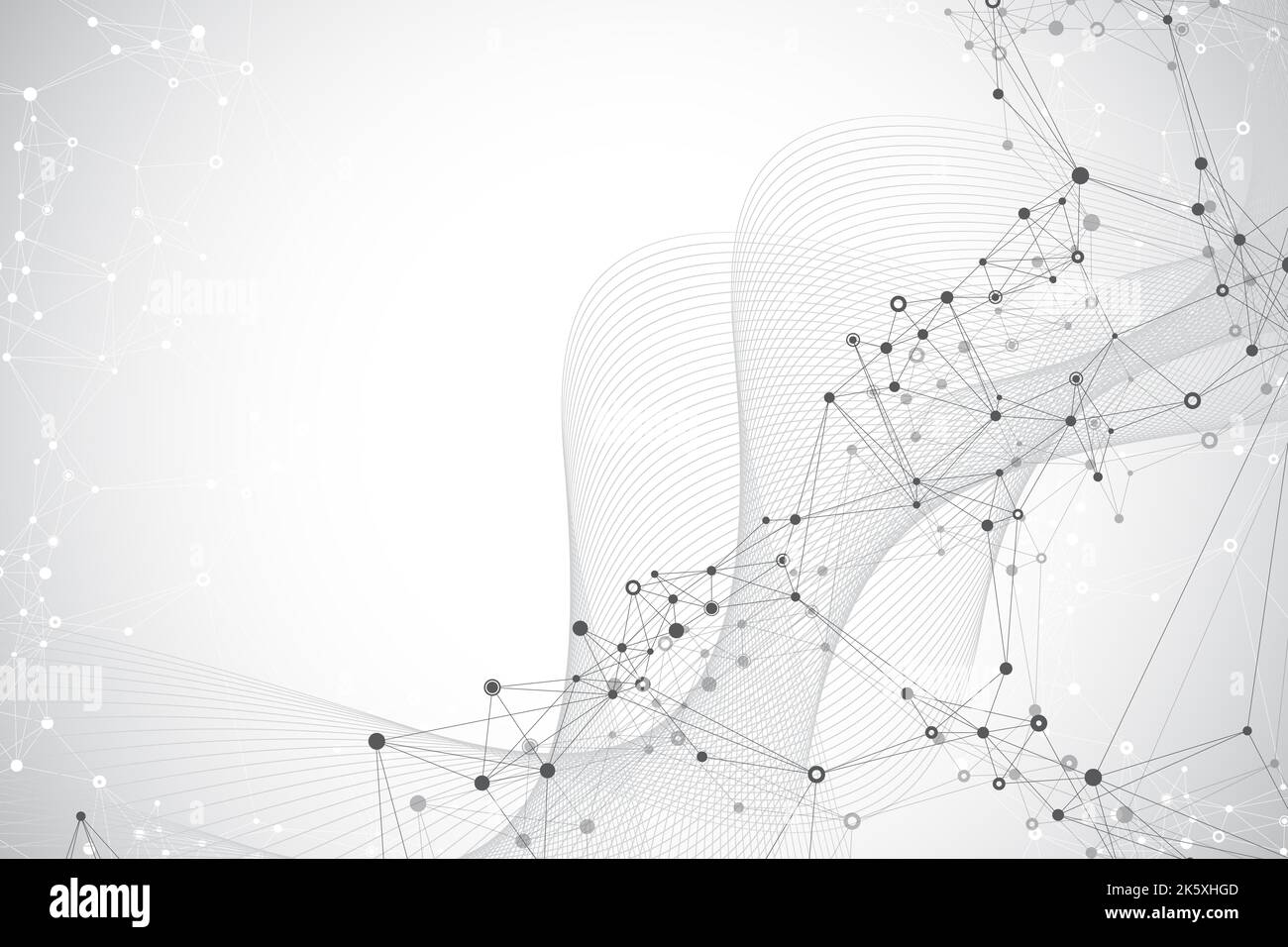 Geometric Abstract Background With Connected Lines And Dots