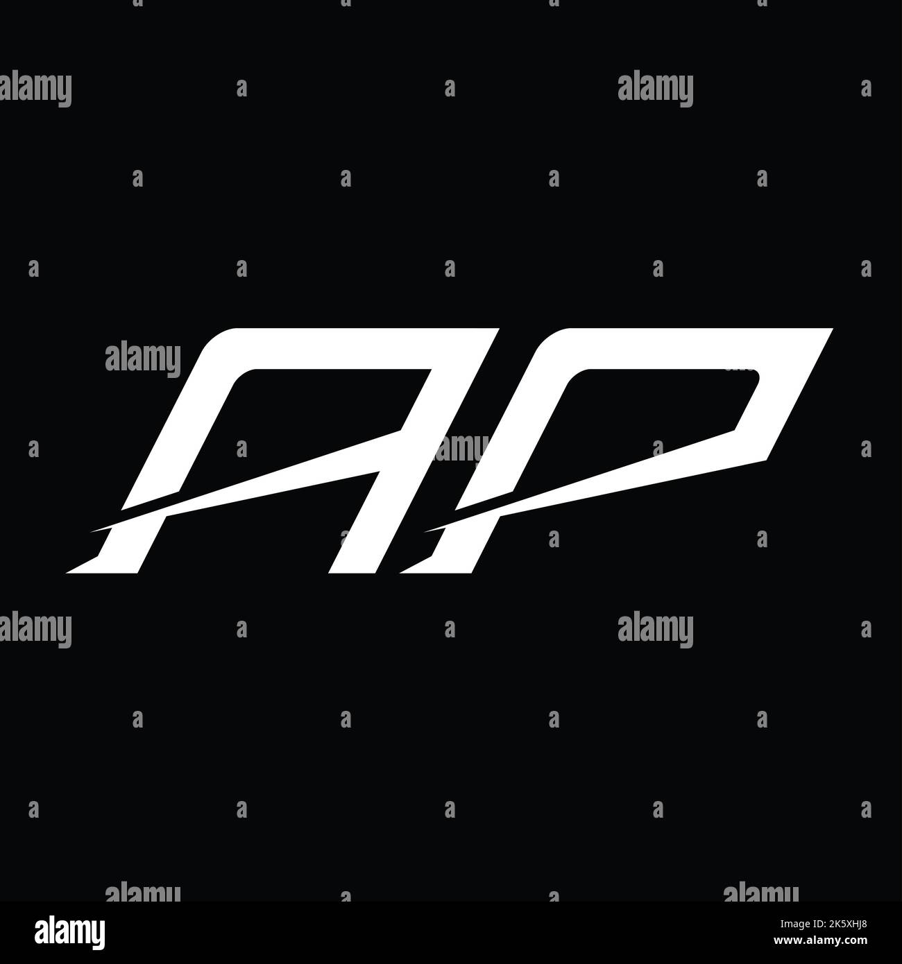 AP Logo monogram letter with slice style design template Stock Photo ...