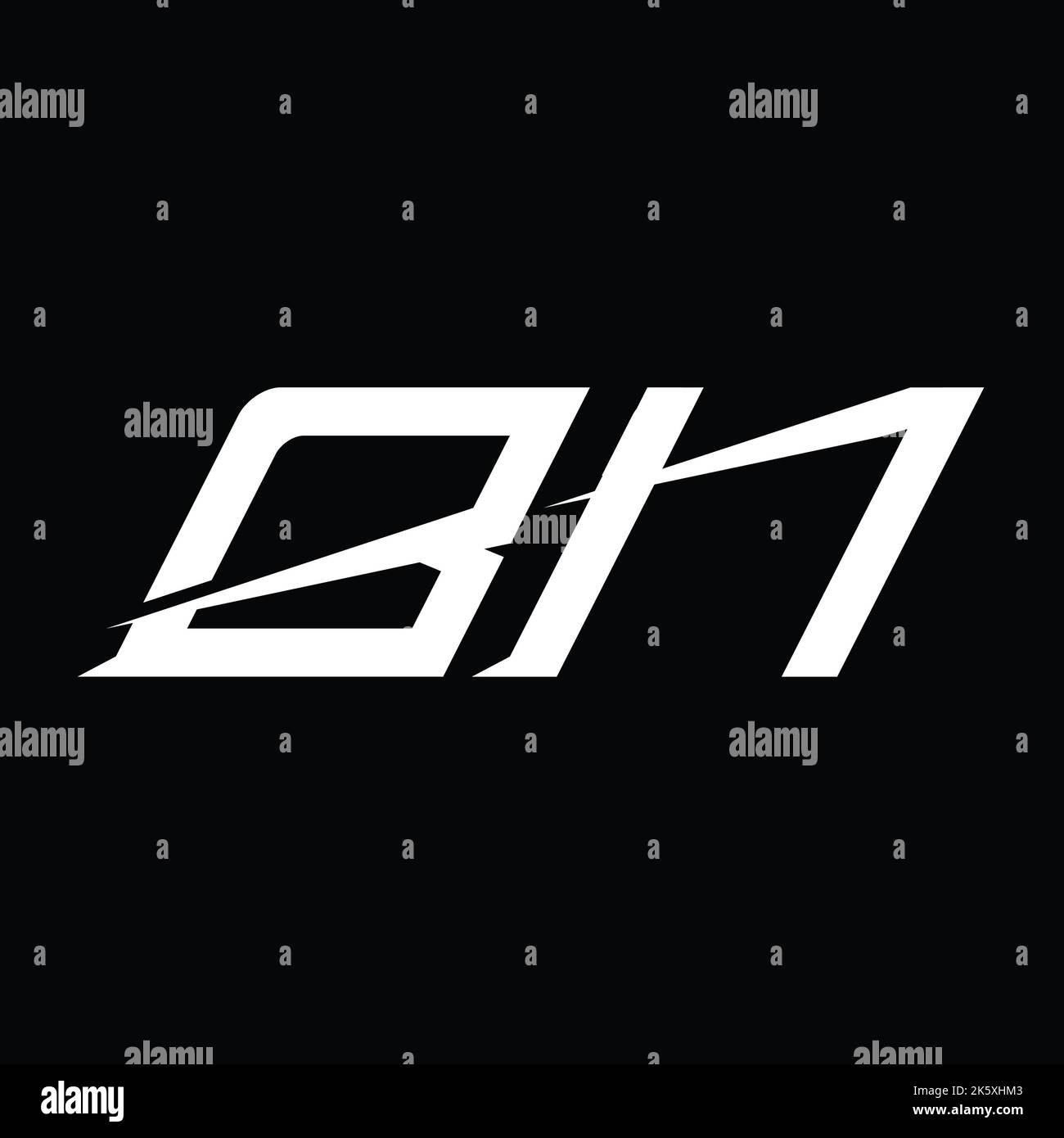 BN Logo monogram letter with slice style design template Stock Photo ...