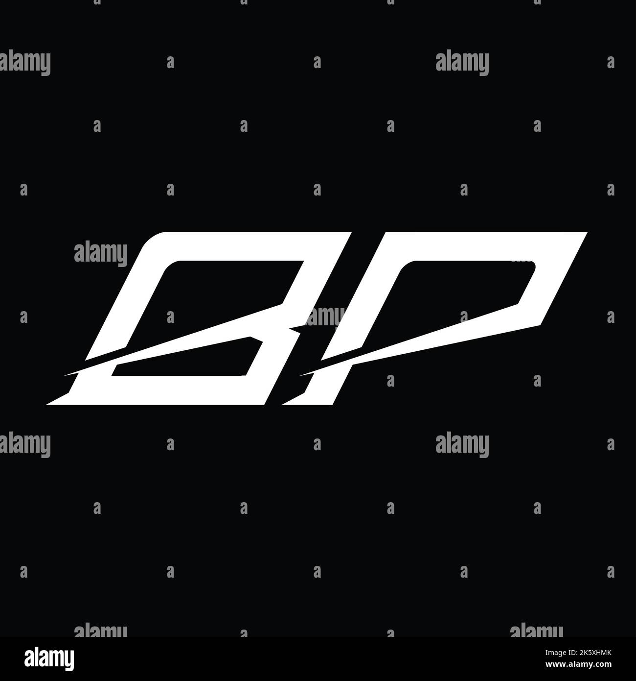 BP Logo monogram letter with slice style design template Stock Photo ...