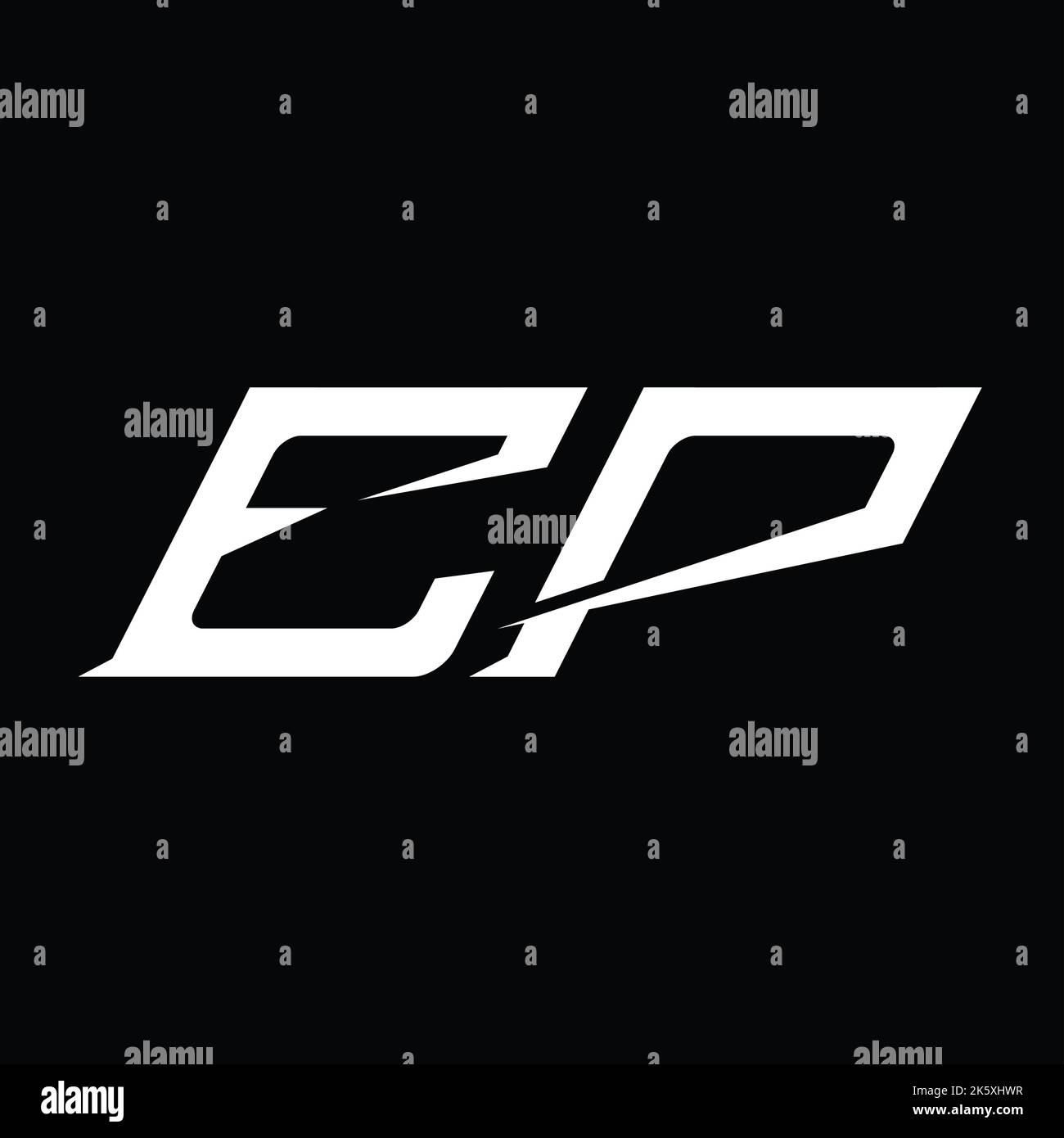 EP Logo monogram letter with slice style design template Stock Photo ...