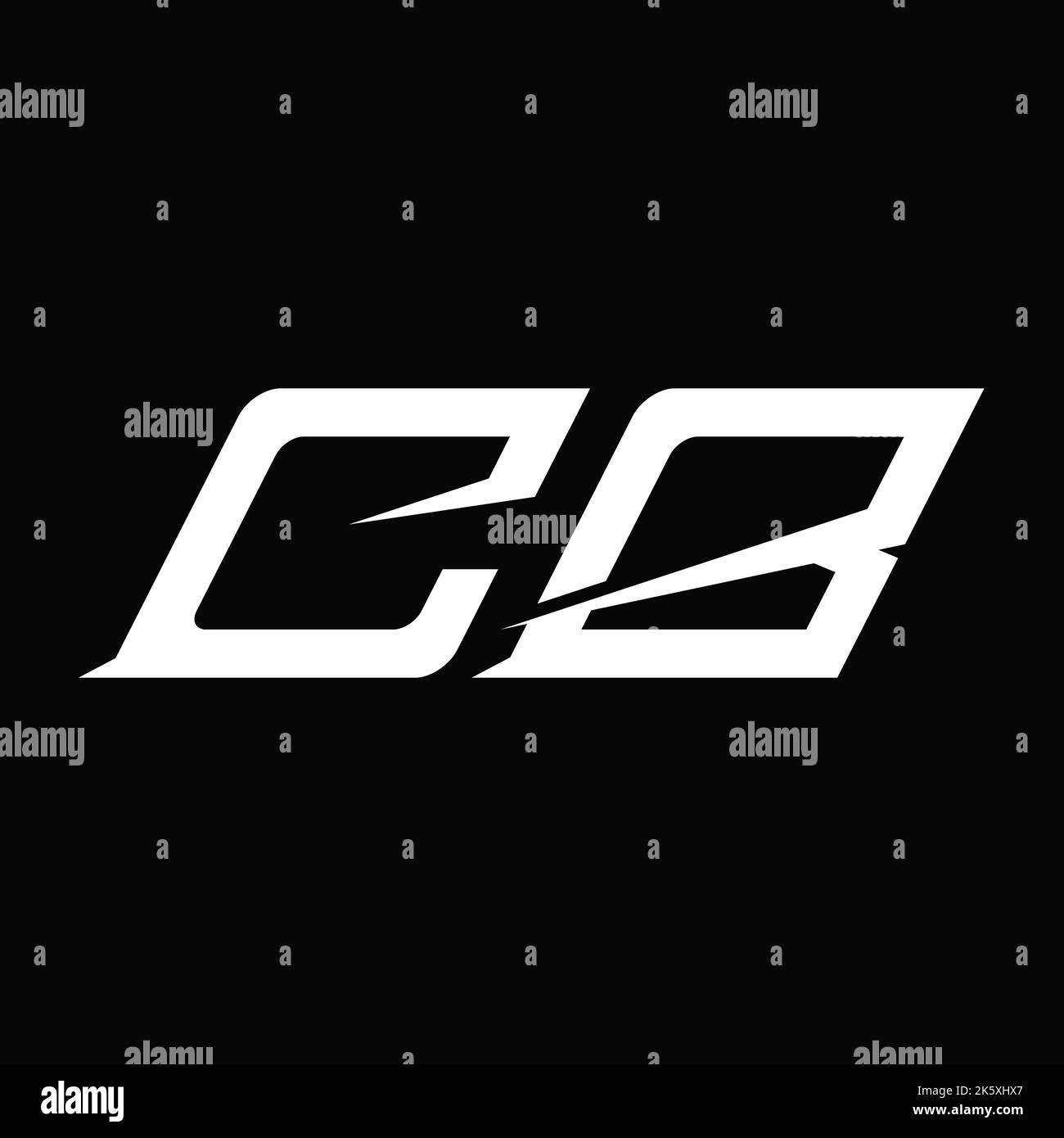 CB Logo monogram letter with slice style design template Stock Photo ...