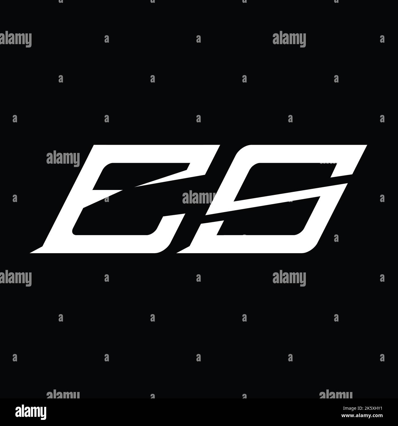 ES Logo monogram letter with slice style design template Stock Photo ...