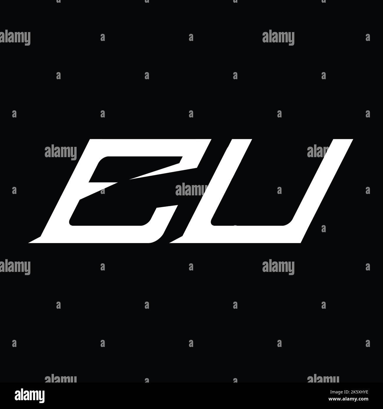 EU Logo monogram letter with slice style design template Stock Photo ...