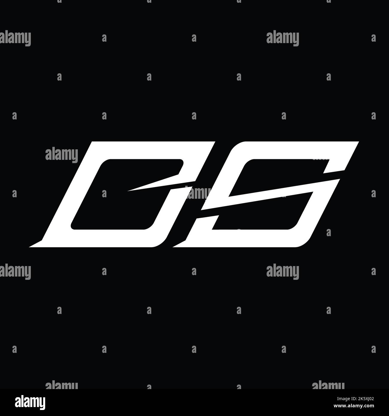 DS Logo monogram letter with slice style design template Stock Photo ...