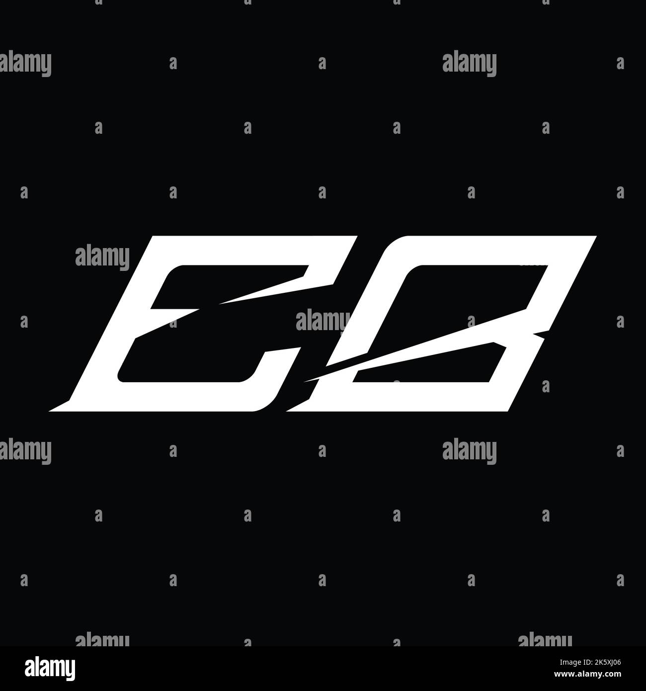 EB Logo monogram letter with slice style design template Stock Photo ...