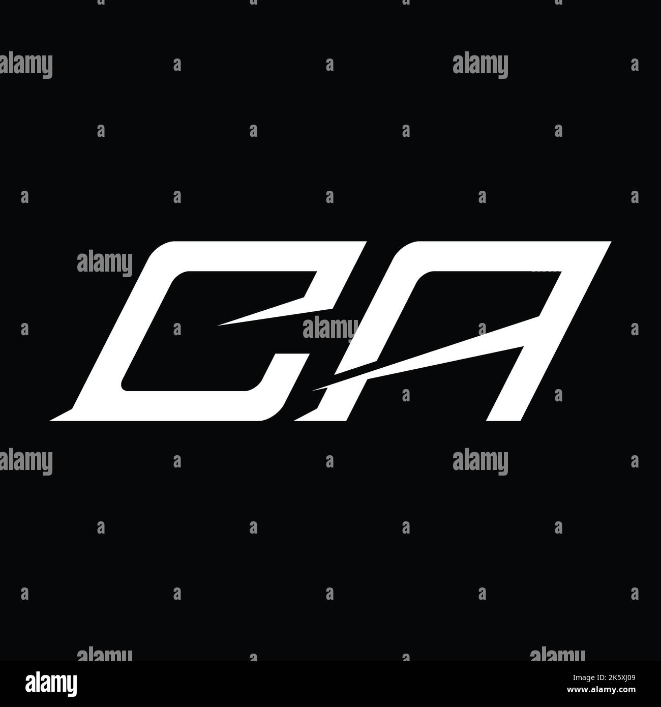 CA Logo monogram letter with slice style design template Stock Photo ...