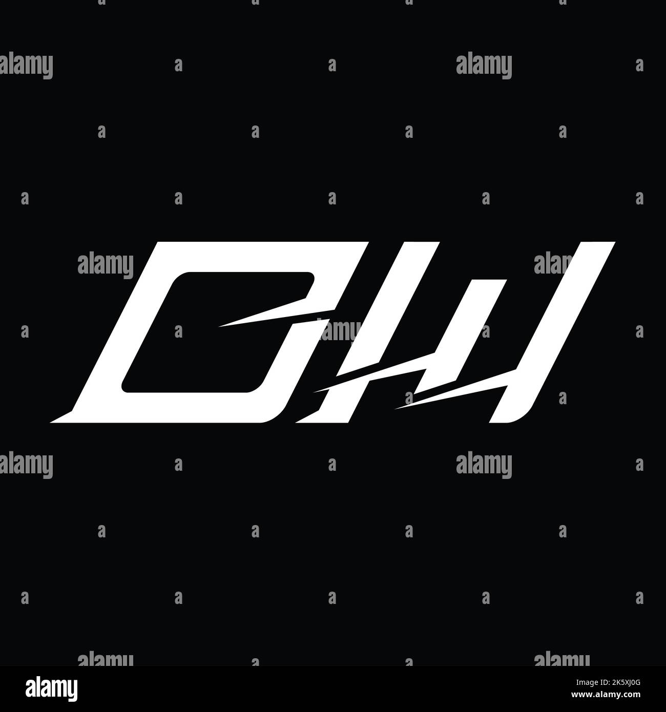 DW Logo monogram letter with slice style design template Stock Photo ...