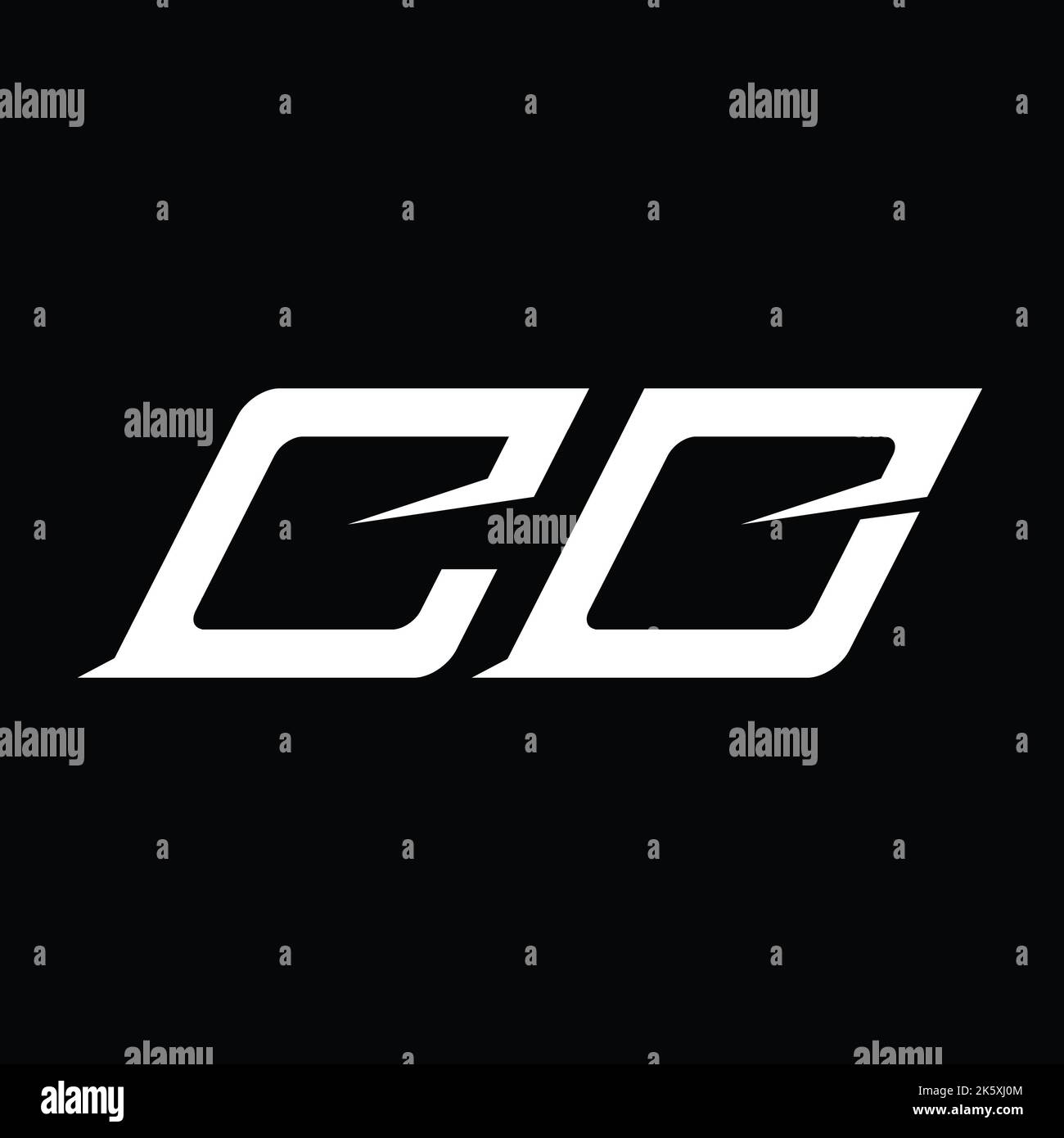 CD Logo monogram letter with slice style design template Stock Photo ...