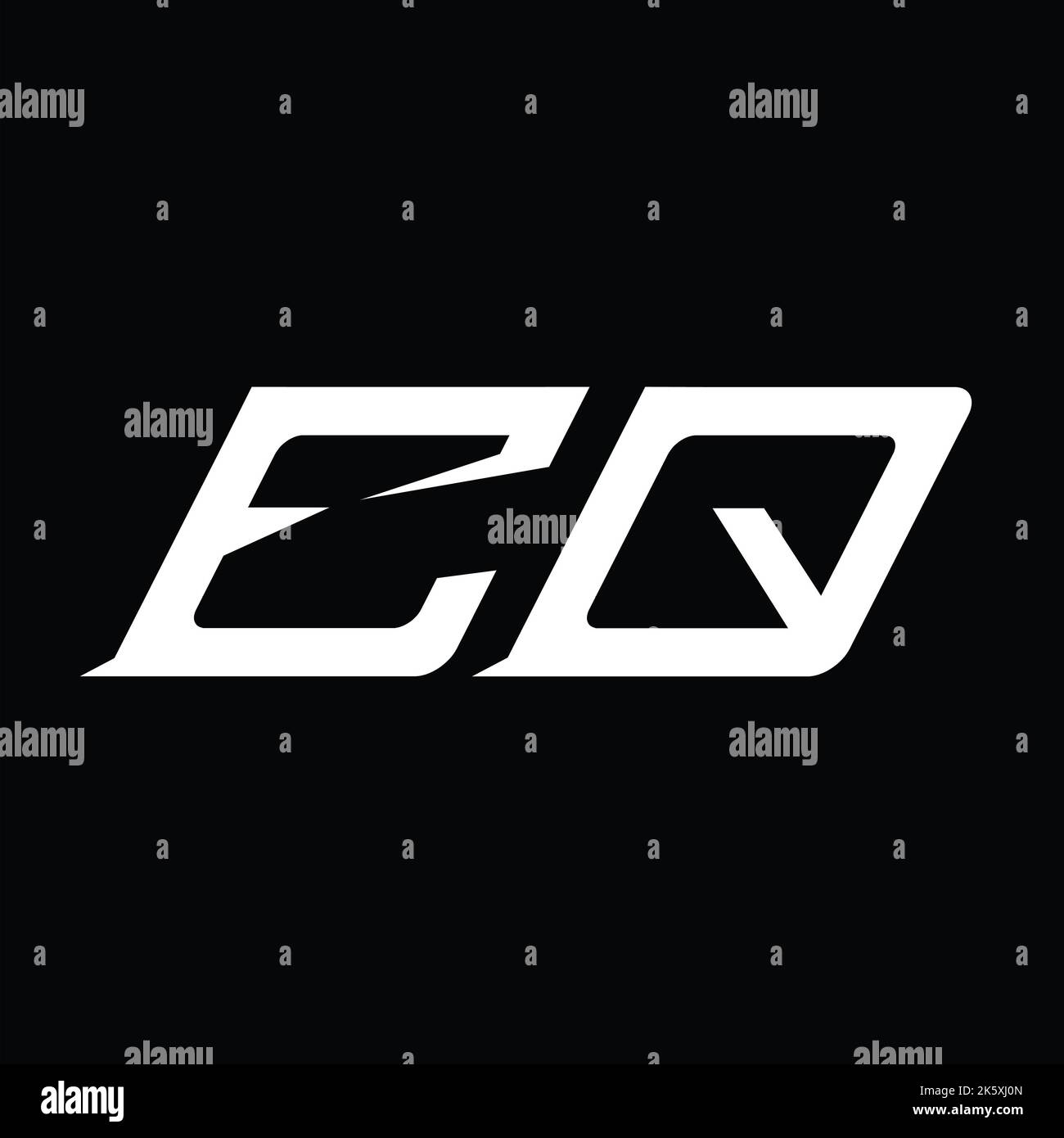 EQ Logo monogram letter with slice style design template Stock Photo ...