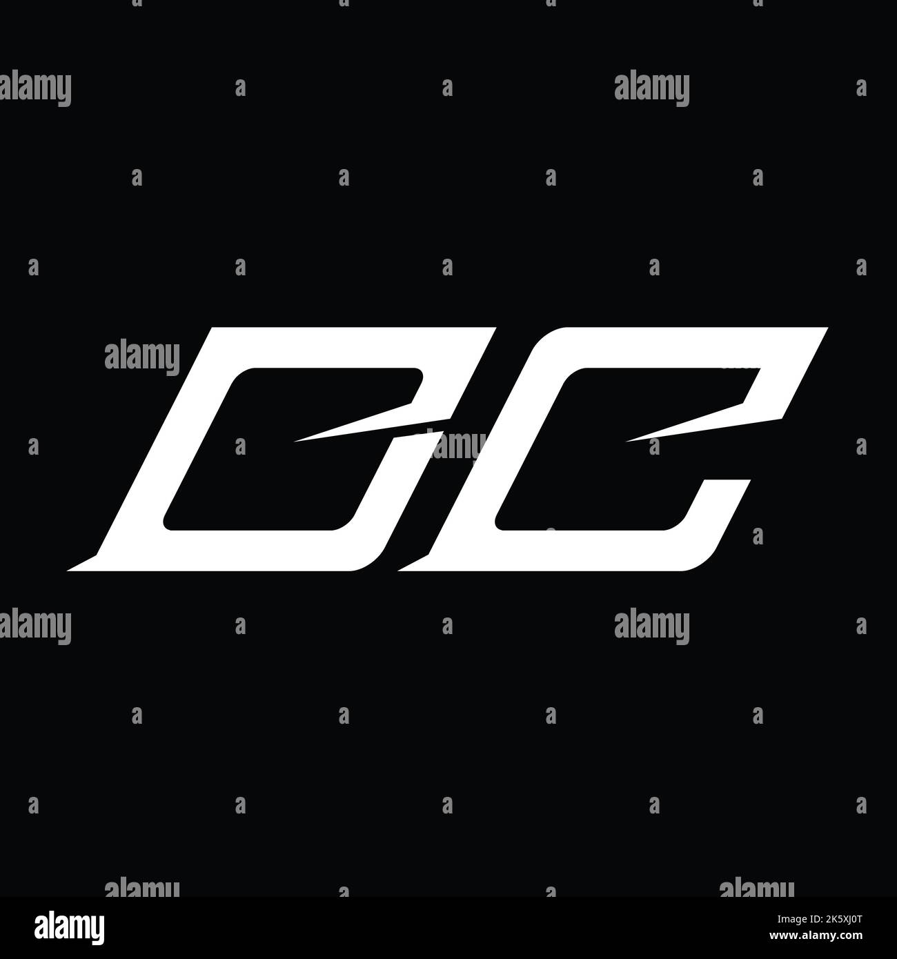 DC Logo monogram letter with slice style design template Stock Photo ...