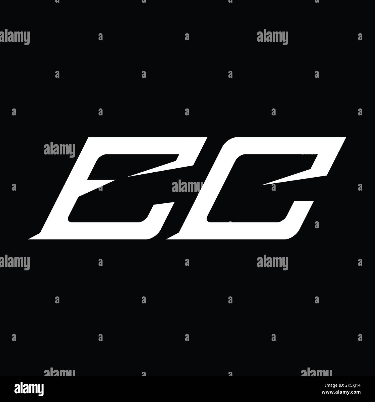 EC Logo monogram letter with slice style design template Stock Photo ...