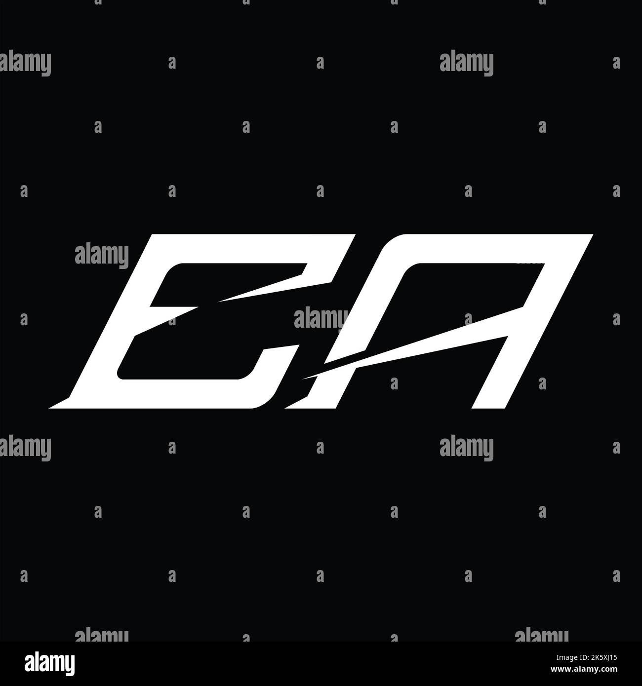 EA Logo monogram letter with slice style design template Stock Photo ...
