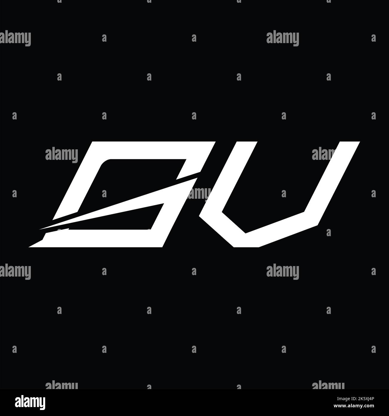 GV Logo monogram letter with slice style design template Stock Photo ...