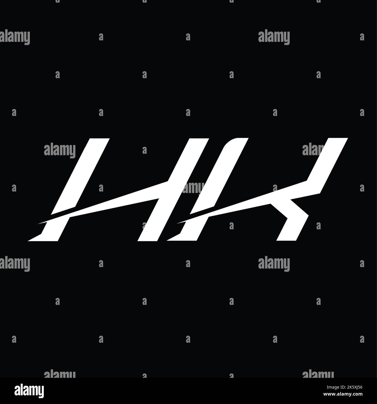 HK Logo monogram letter with slice style design template Stock Photo ...