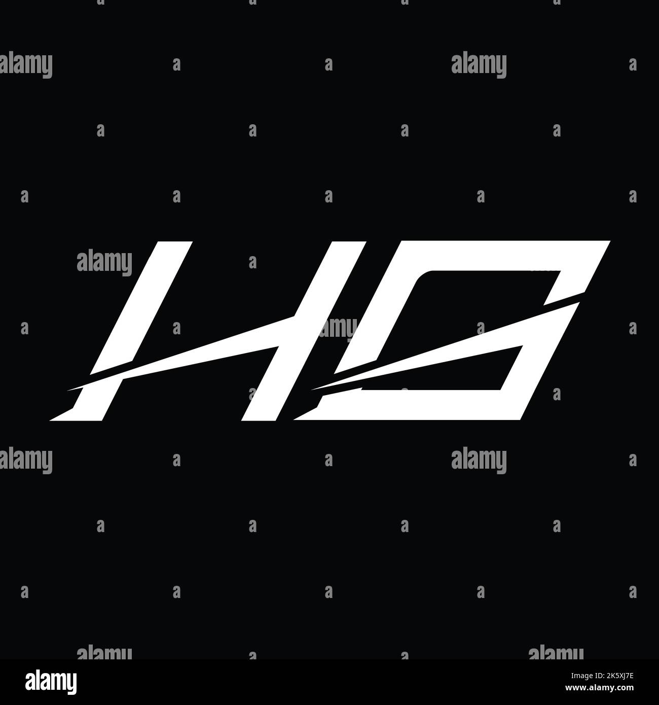 HG Logo monogram letter with slice style design template Stock Photo ...