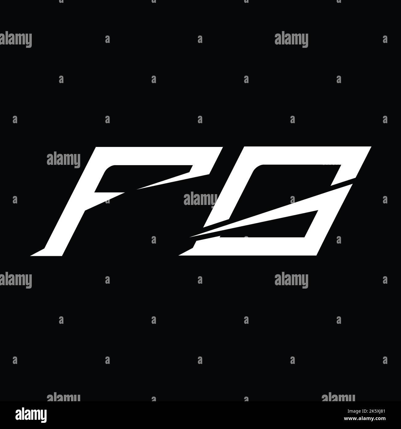 FG Logo monogram letter with slice style design template Stock Photo ...