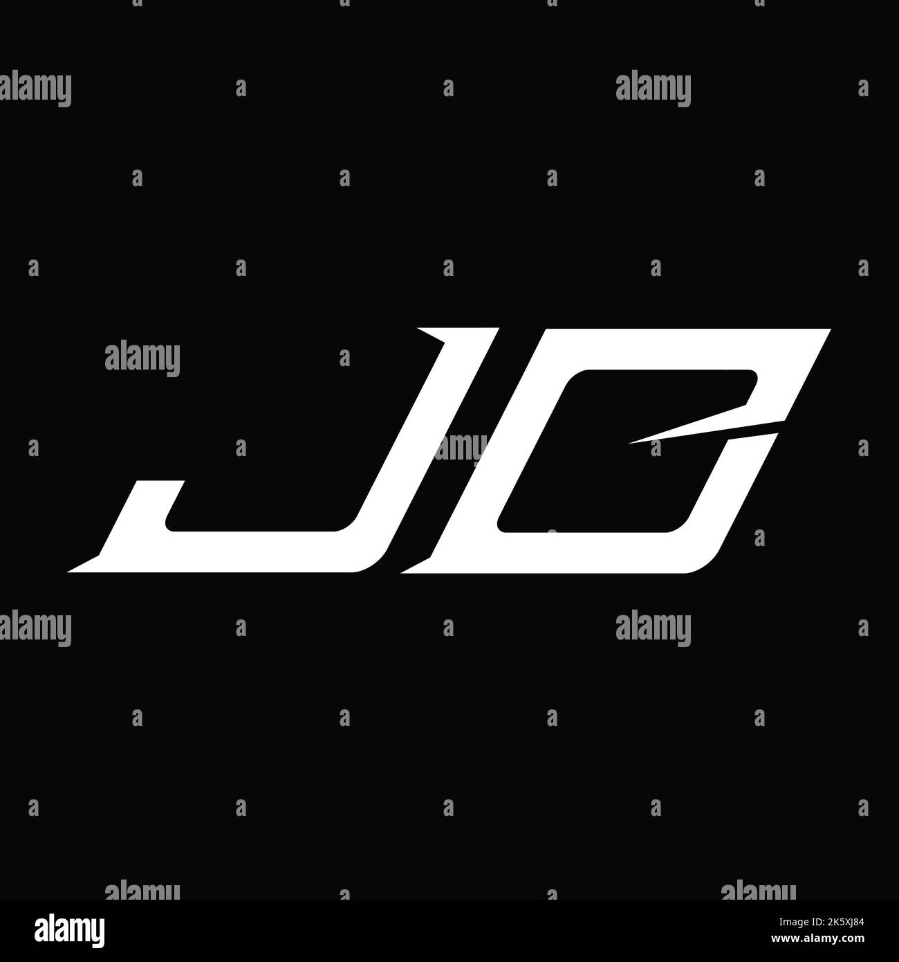 JD Logo monogram letter with slice style design template Stock Photo ...