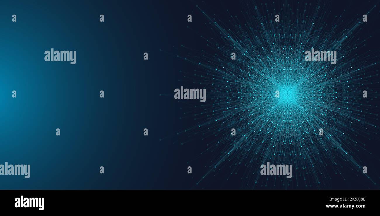 Quantum computer technology banner design template concept ...