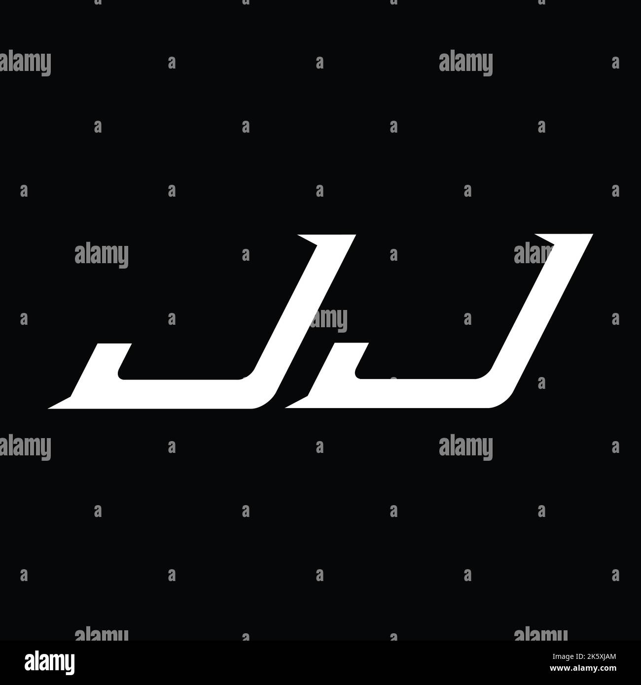 JJ Logo monogram letter with slice style design template Stock Photo ...
