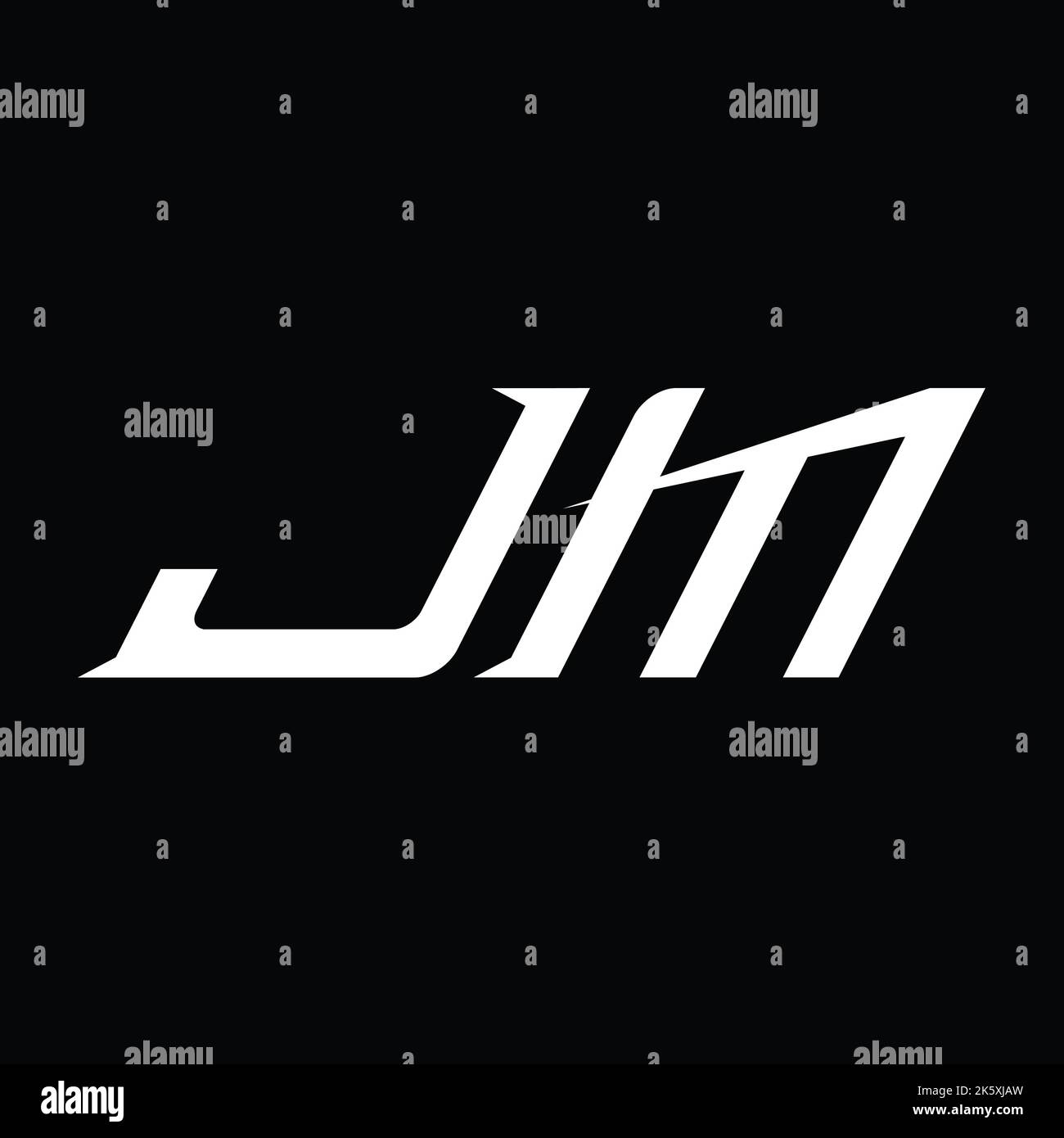 JM Logo monogram letter with slice style design template Stock Photo ...
