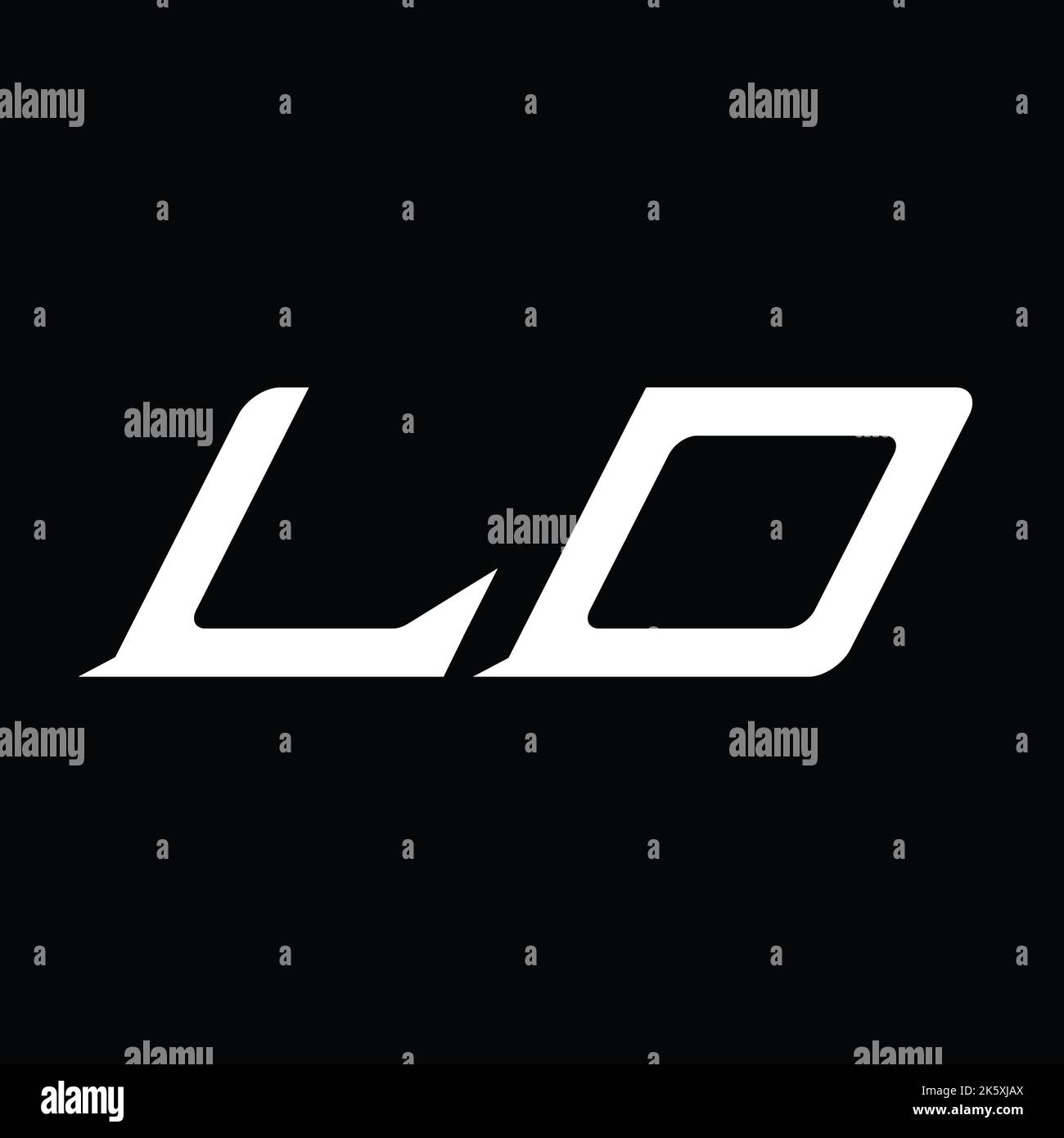 LO Logo monogram letter with slice style design template Stock Photo ...
