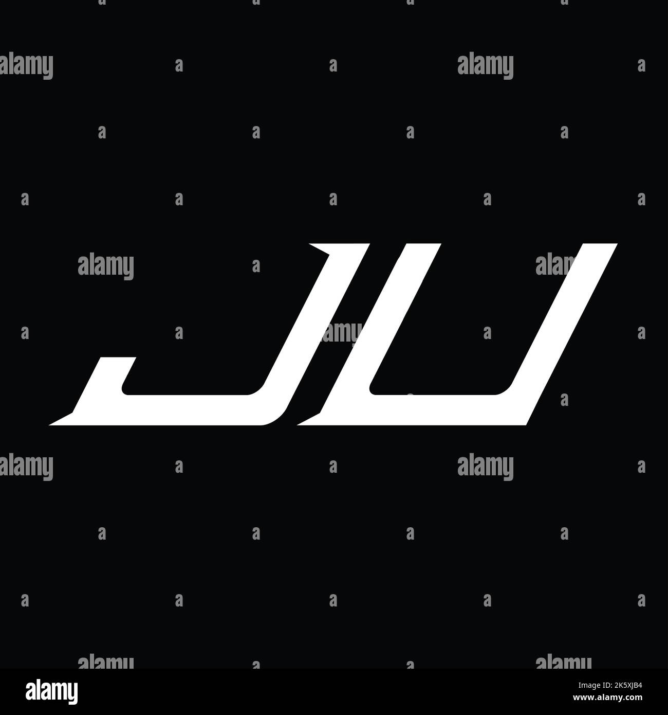 JU Logo monogram letter with slice style design template Stock Photo ...