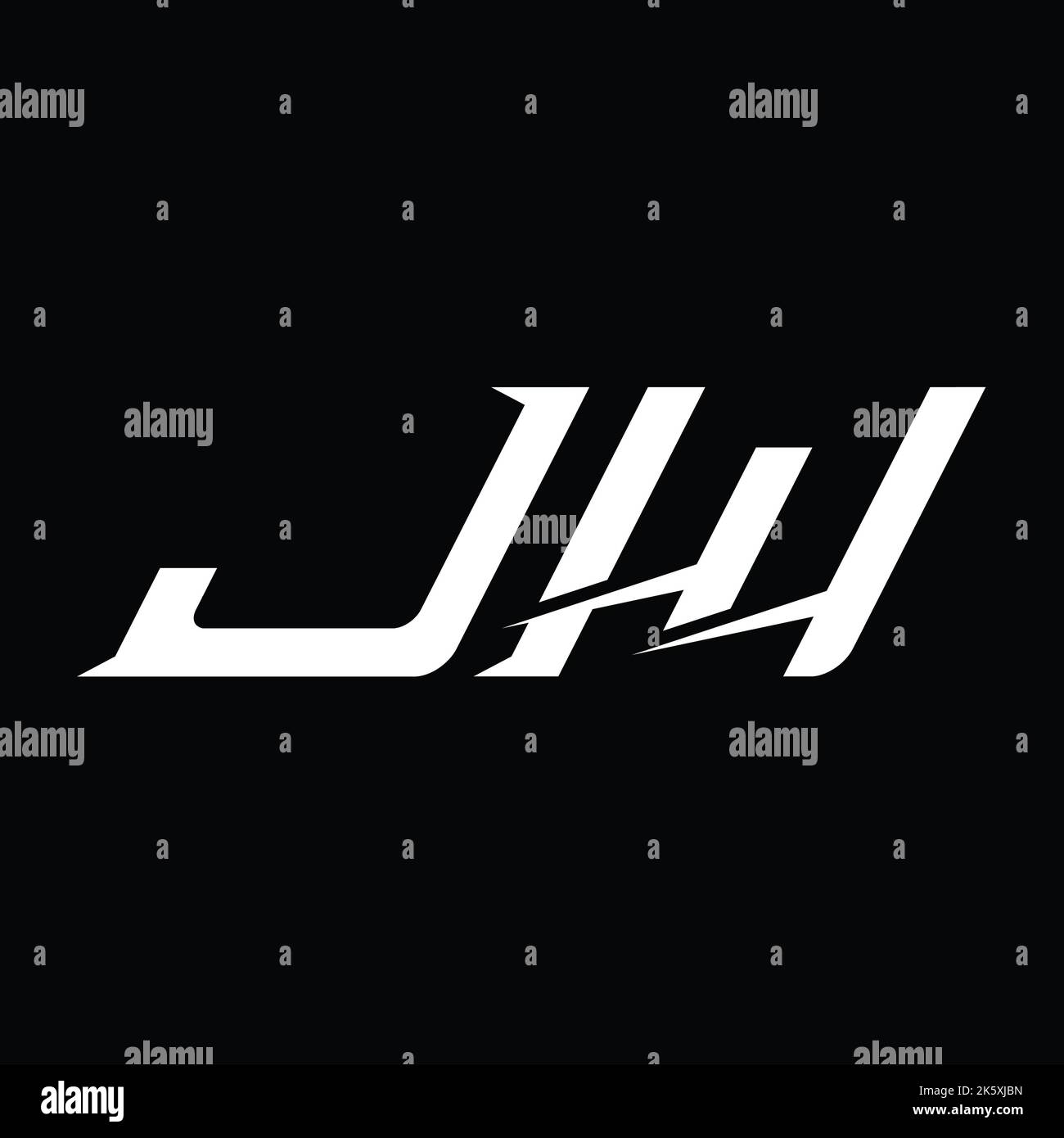 JW Logo monogram letter with slice style design template Stock Photo ...