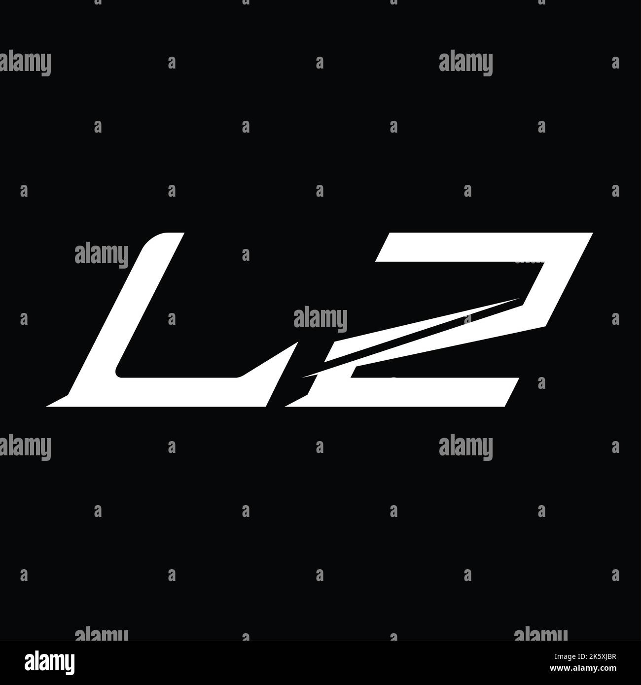 LZ Logo monogram letter with slice style design template Stock Photo ... LZ Logo monogram letter with slice style design template Stock Photo ...