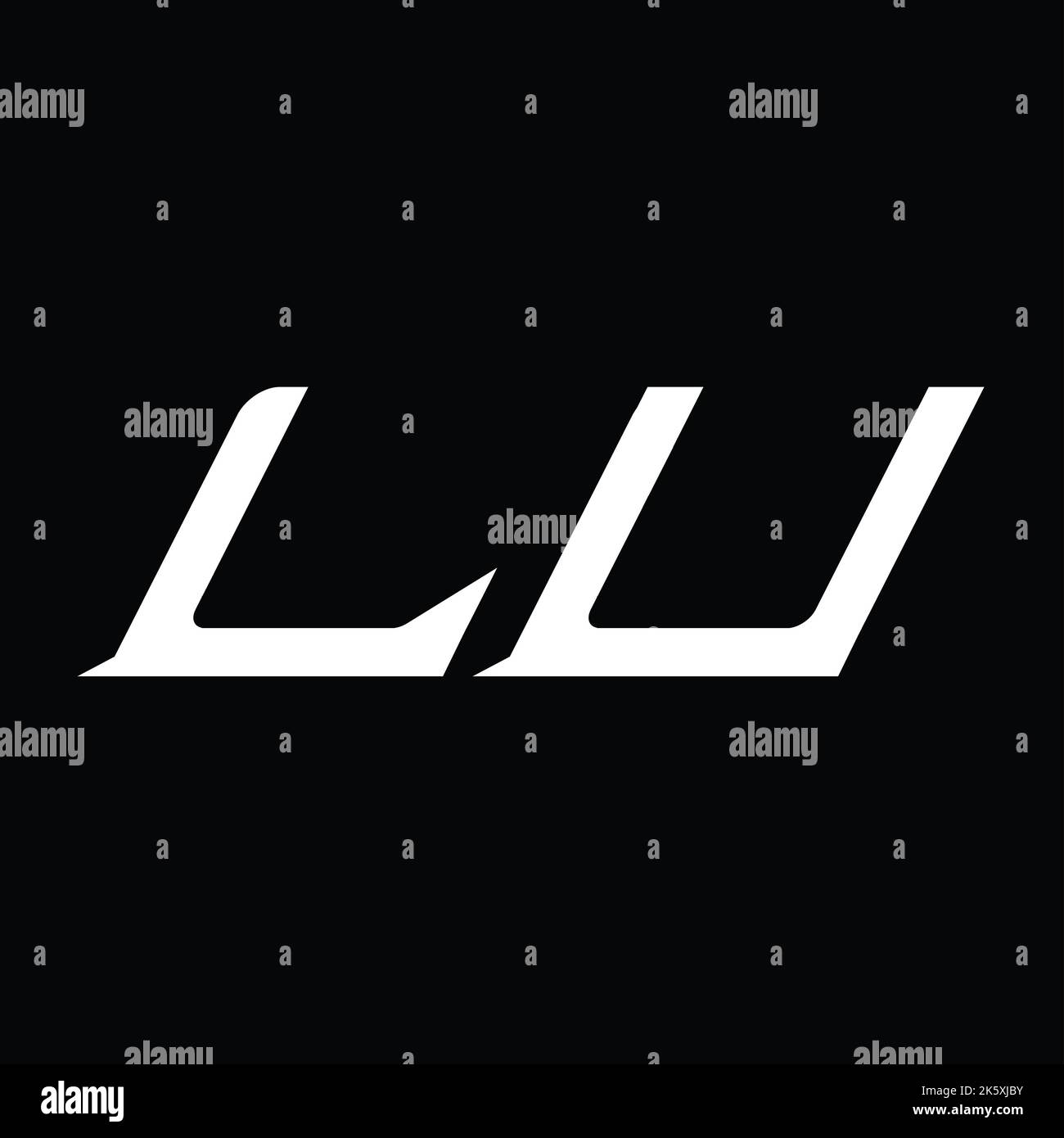 LU Logo monogram letter with slice style design template Stock Photo ...
