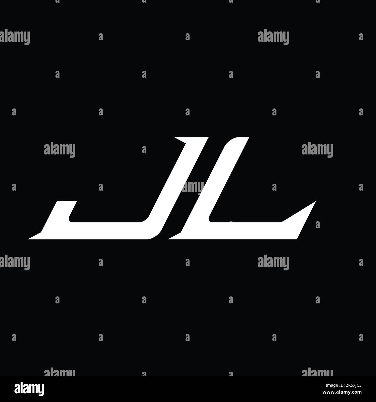 JL Logo monogram letter with slice style design template Stock Photo ...