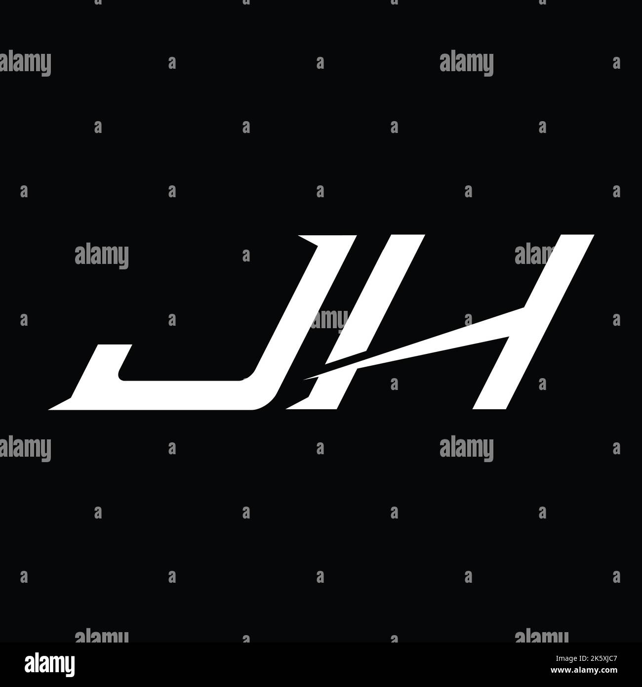 JH Logo monogram letter with slice style design template Stock Photo ...