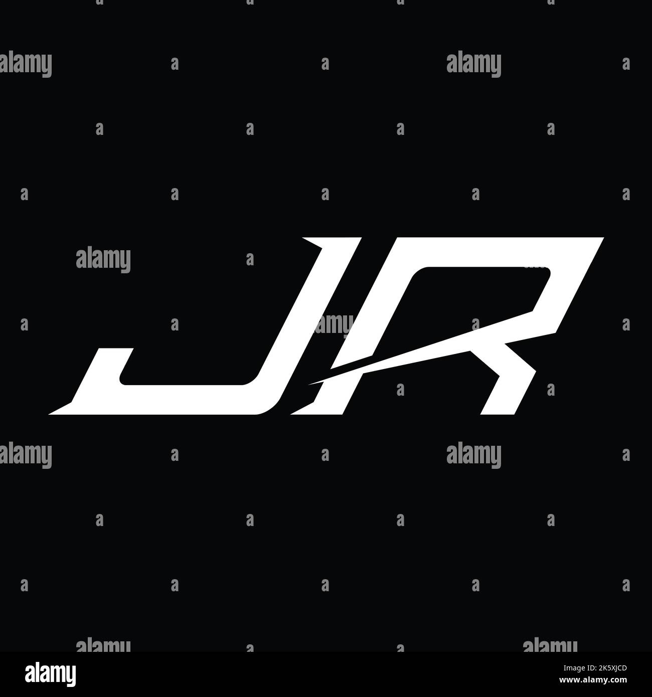 JR Logo monogram letter with slice style design template Stock Photo ...