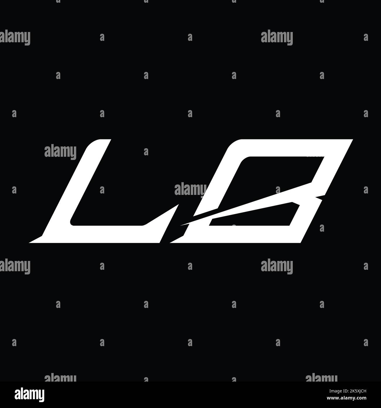 LB Logo monogram letter with slice style design template Stock Photo ...