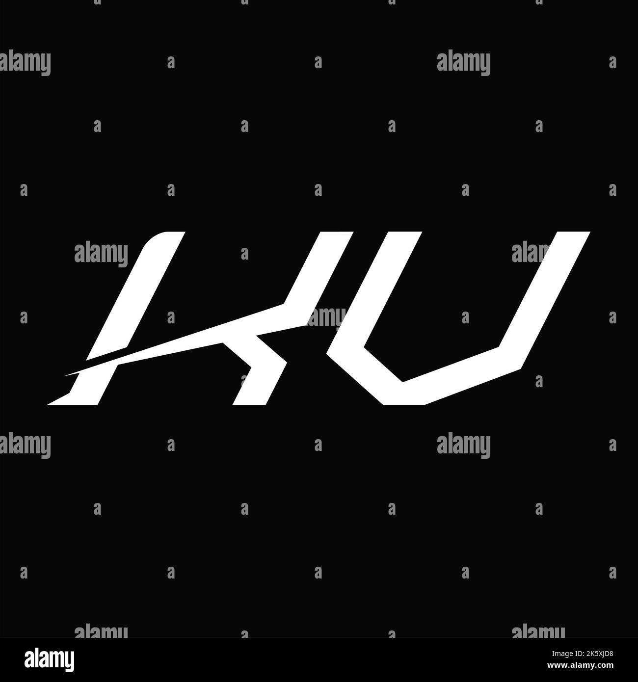 KV Logo monogram letter with slice style design template Stock Photo ...