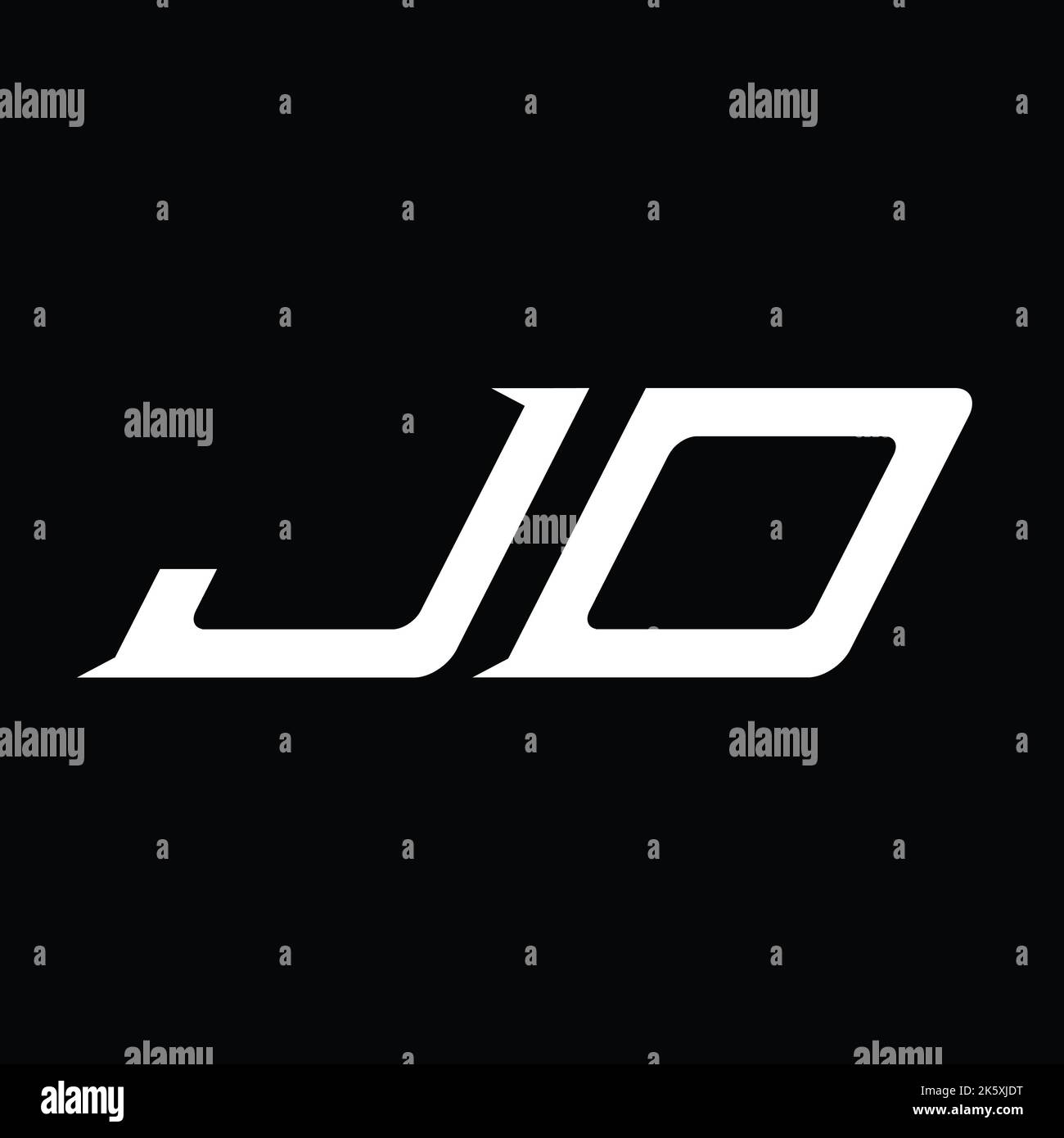 JO Logo monogram letter with slice style design template Stock Photo ...