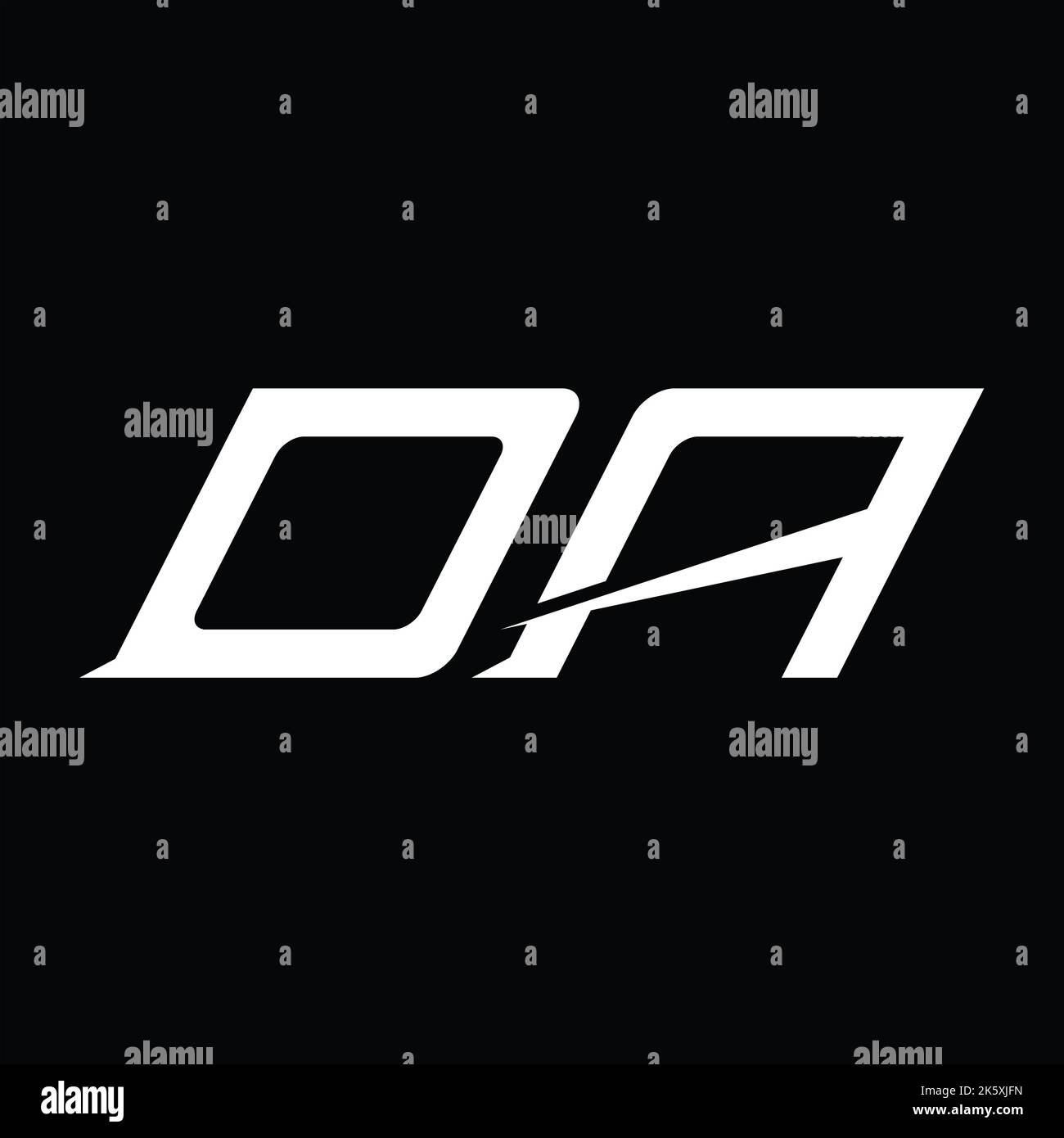 OA Logo monogram letter with slice style design template Stock Photo ...