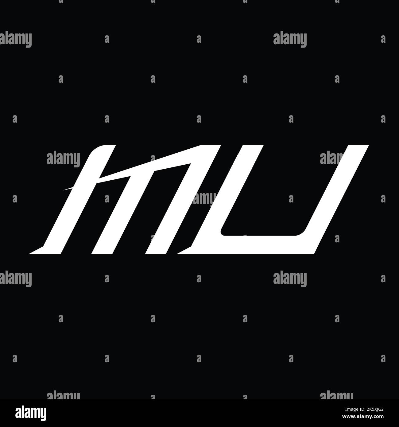 MU Logo monogram letter with slice style design template Stock Photo ...