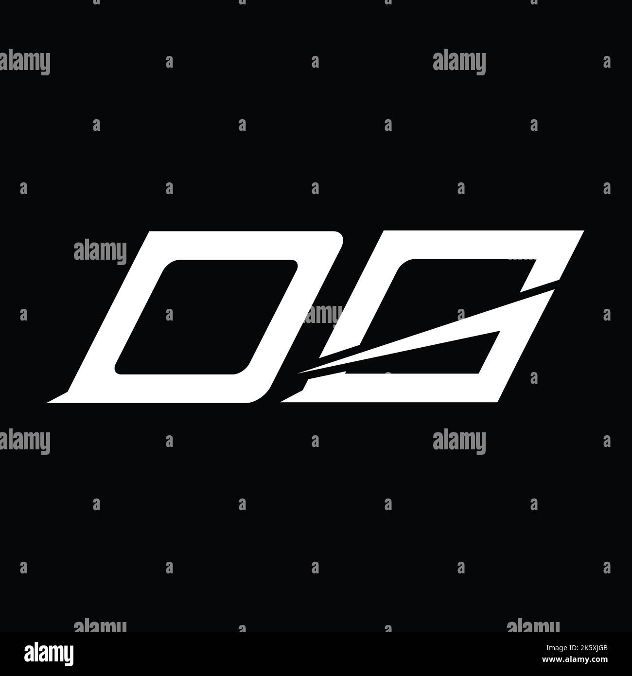 OG Logo monogram letter with slice style design template Stock Photo ...
