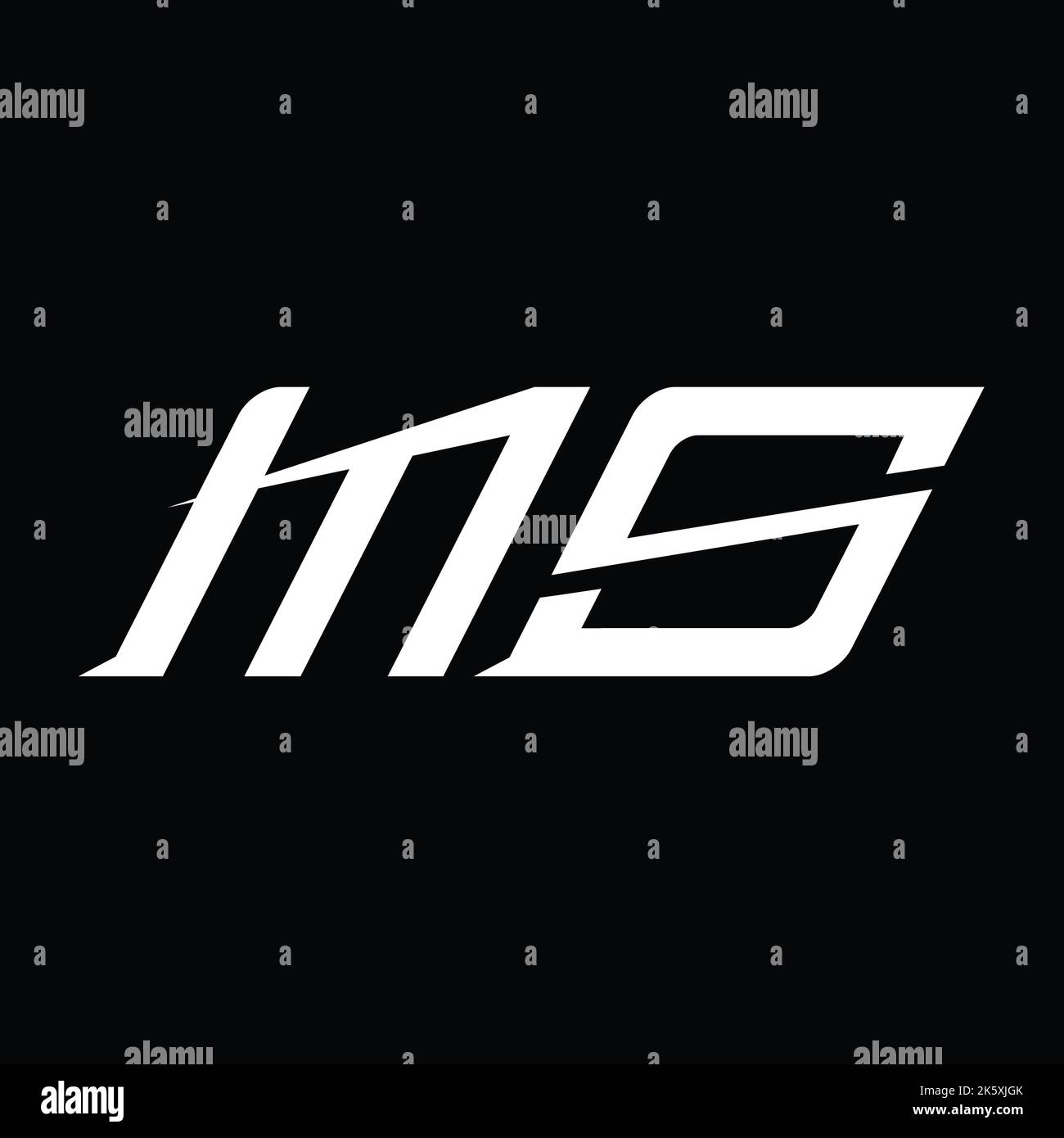 MS Logo monogram letter with slice style design template Stock Photo ...