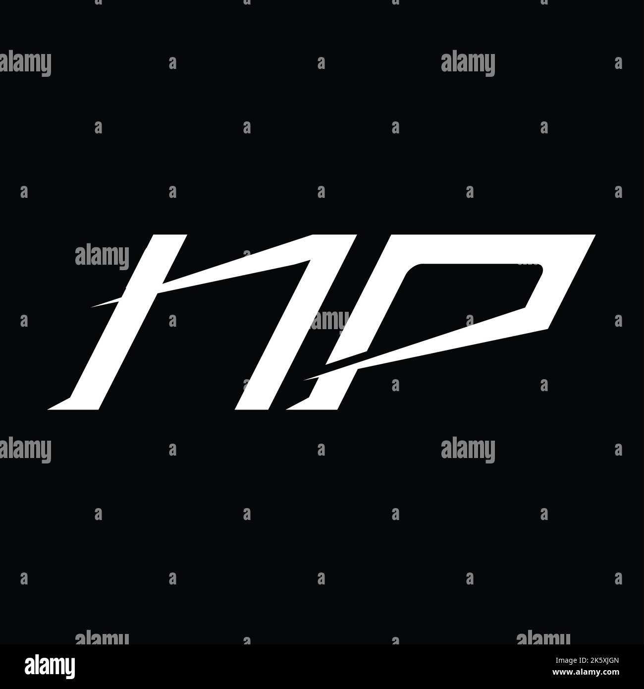 NP Logo monogram letter with slice style design template Stock Photo ...