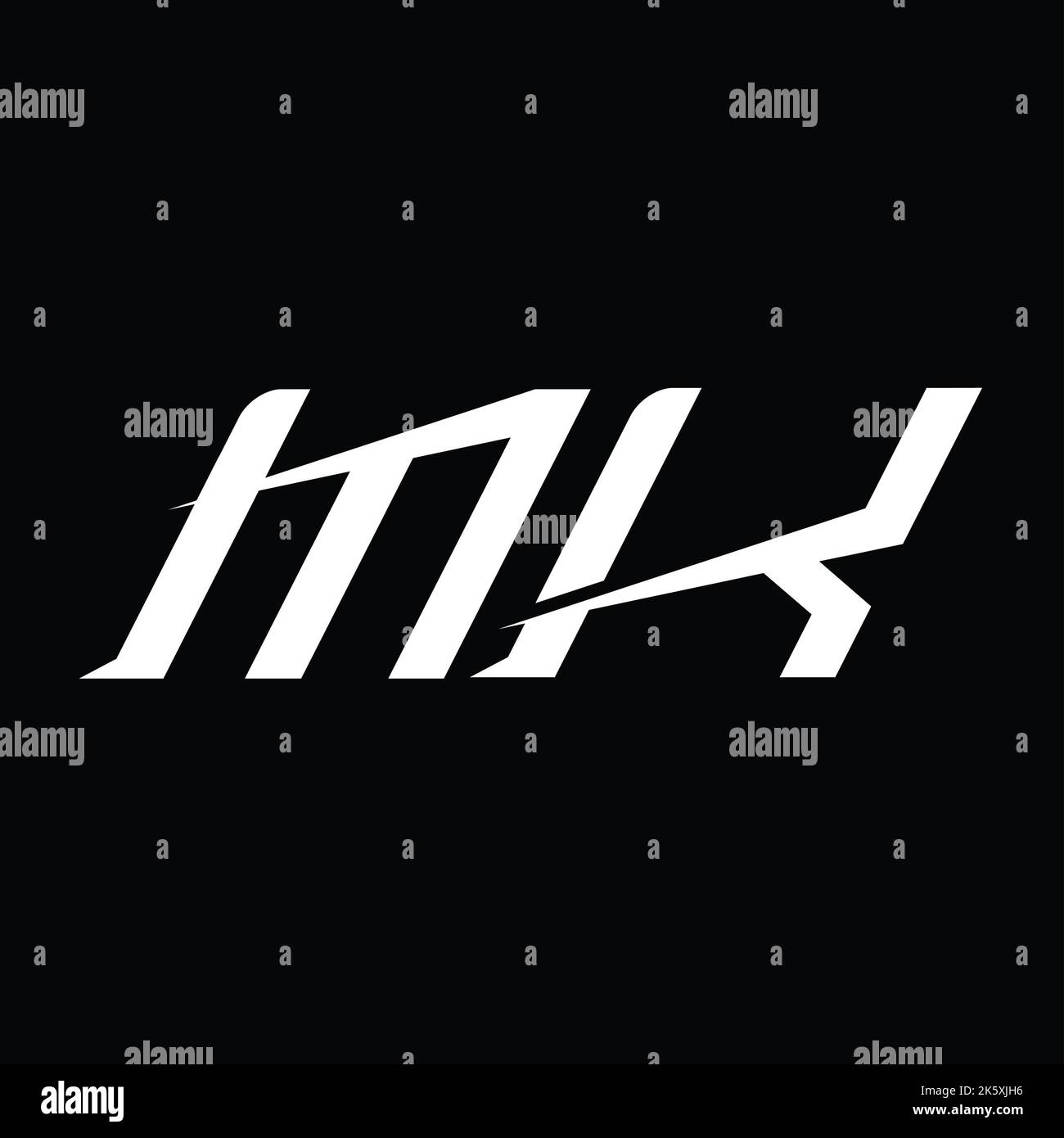 MK Logo monogram letter with slice style design template Stock Photo ...
