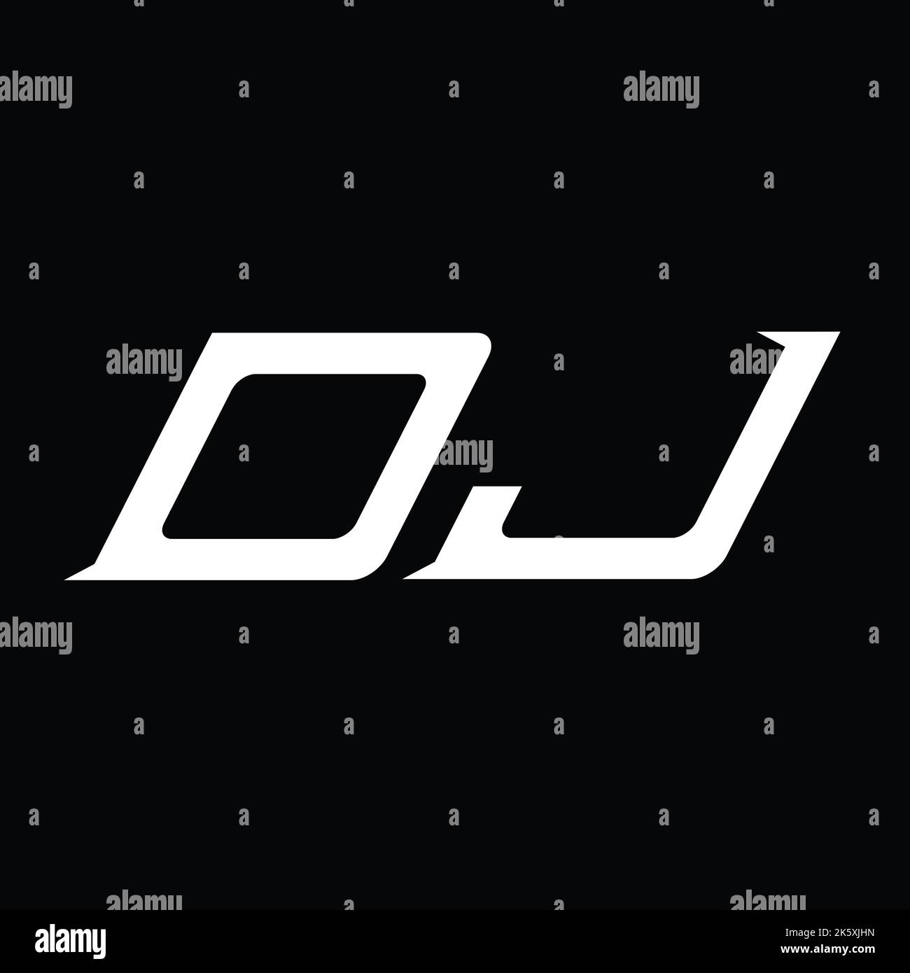 OJ Logo monogram letter with slice style design template Stock Photo ...