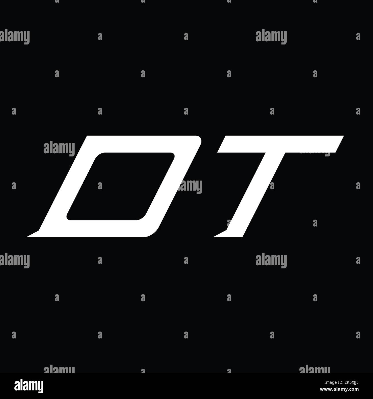 OT Logo monogram letter with slice style design template Stock Photo ...
