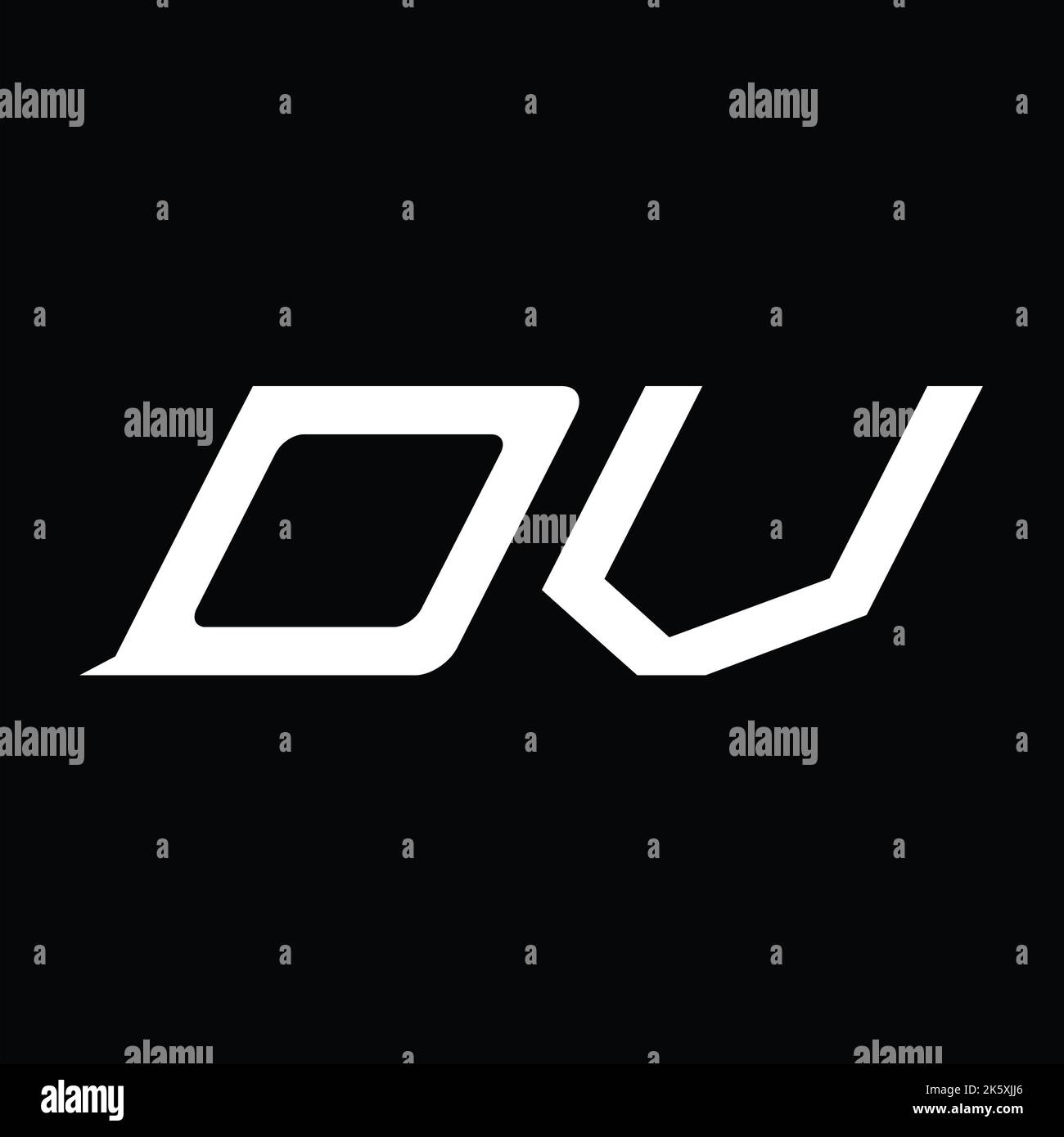 OV Logo monogram letter with slice style design template Stock Photo ...