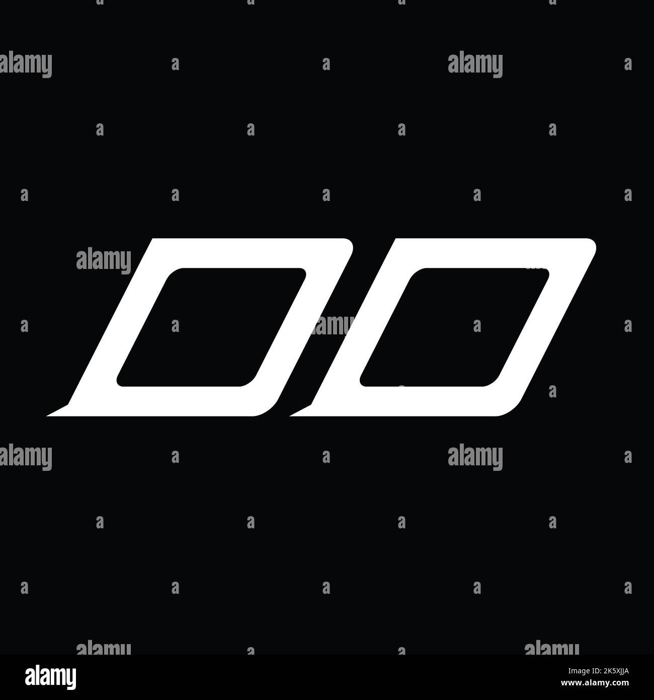 OO Logo monogram letter with slice style design template Stock Photo ...