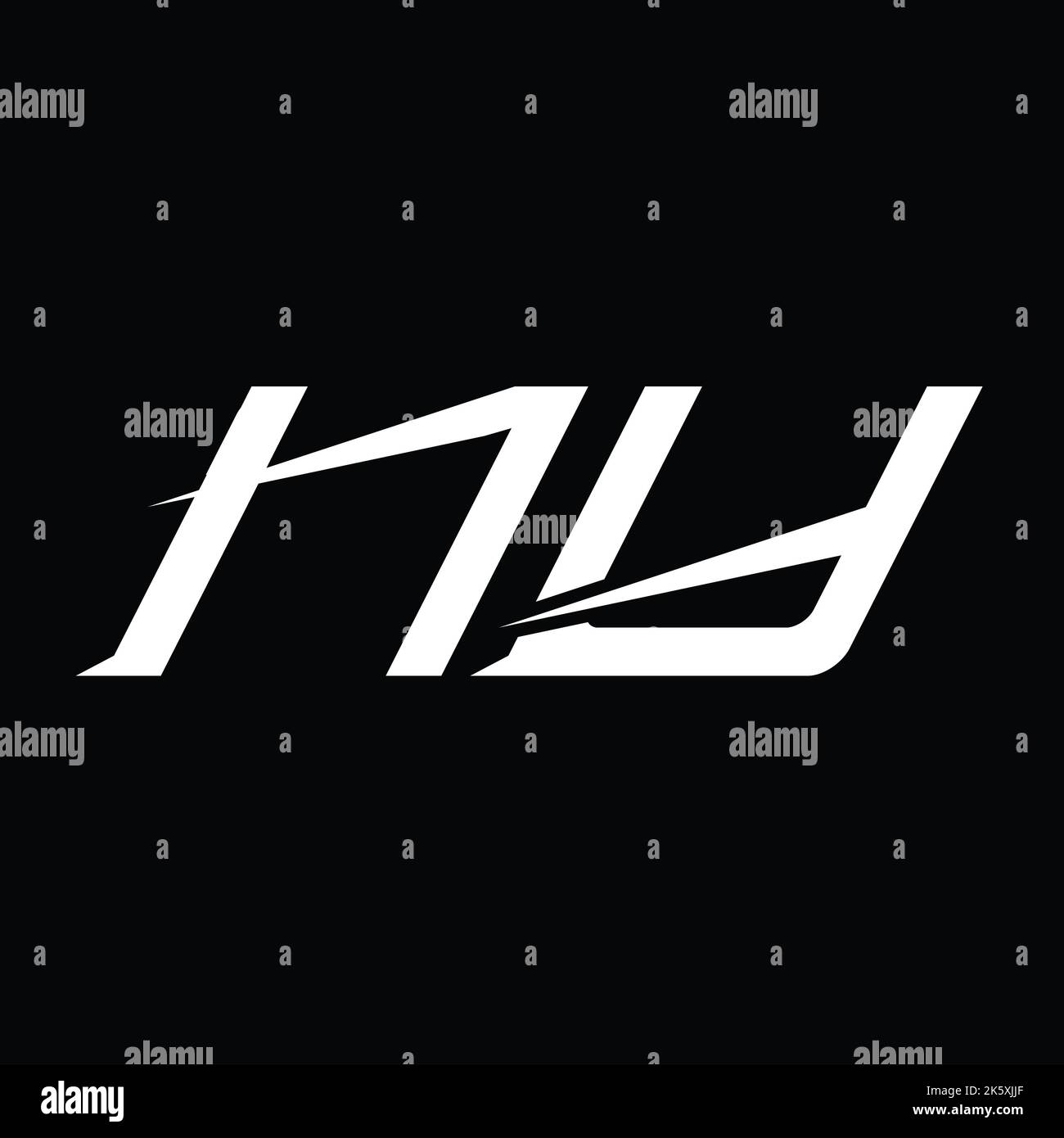 NY Logo monogram letter with slice style design template Stock Photo ...