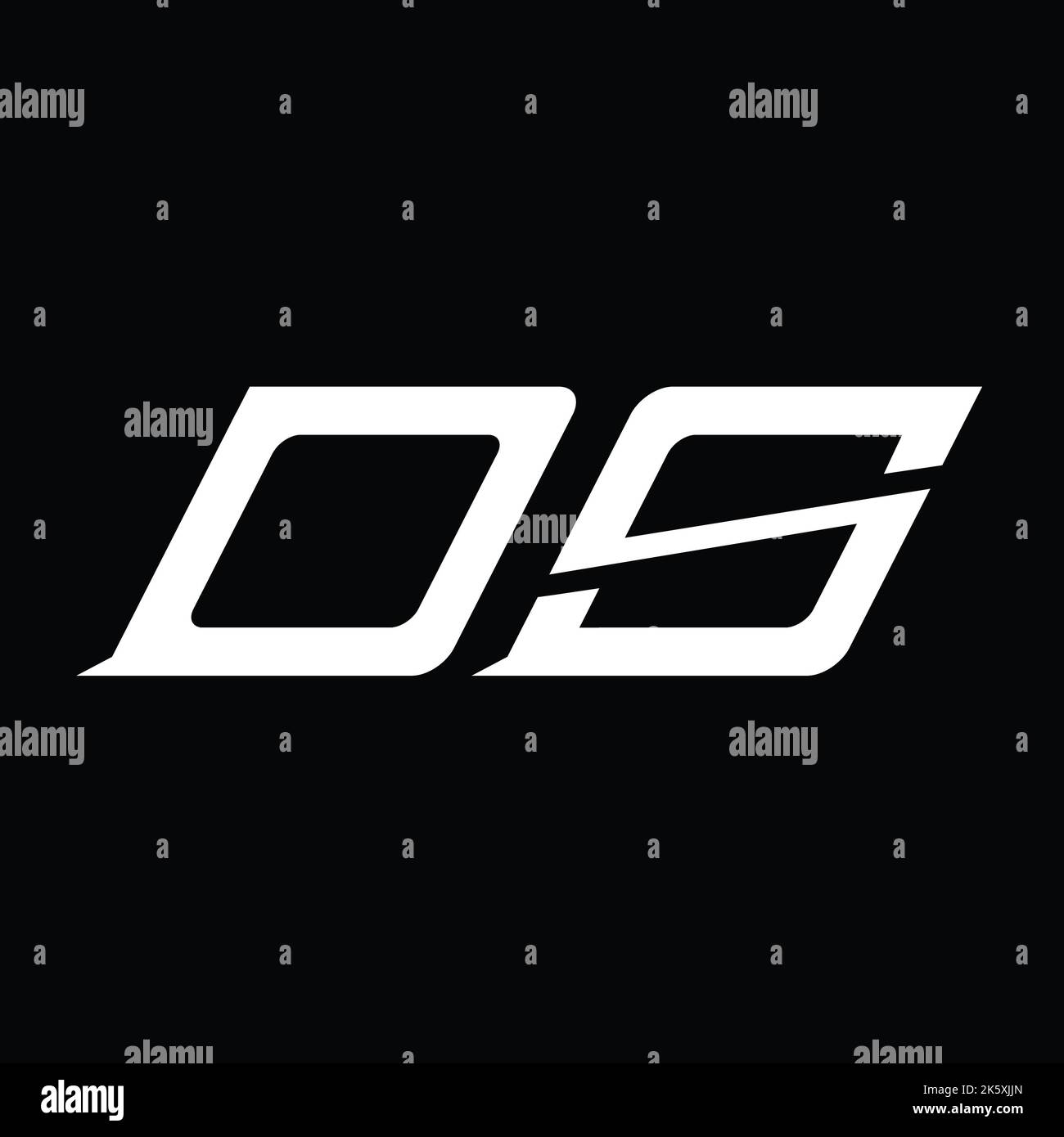 OS Logo monogram letter with slice style design template Stock Photo ...