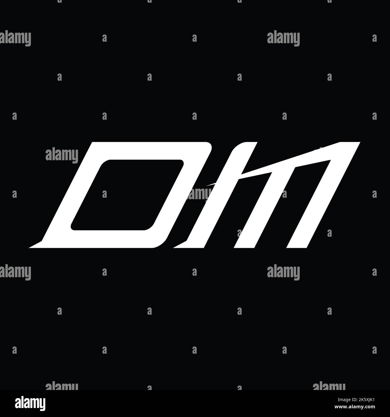 OM Logo monogram letter with slice style design template Stock Photo ...